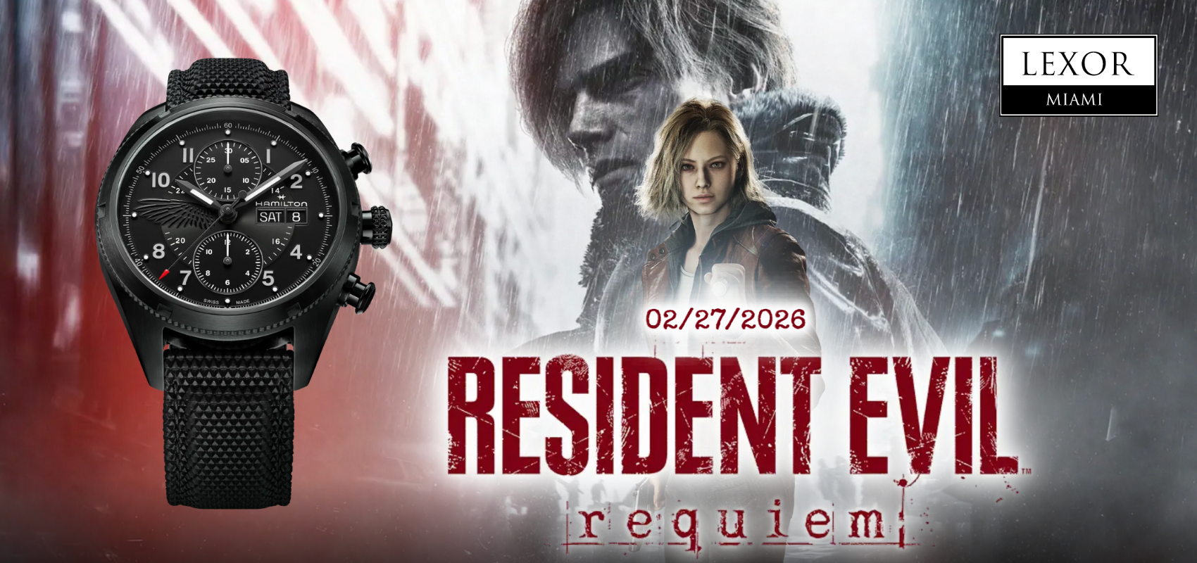 Hamilton Resident Evil Khaki Field Auto Chrono H71636330 – Lexor Miami