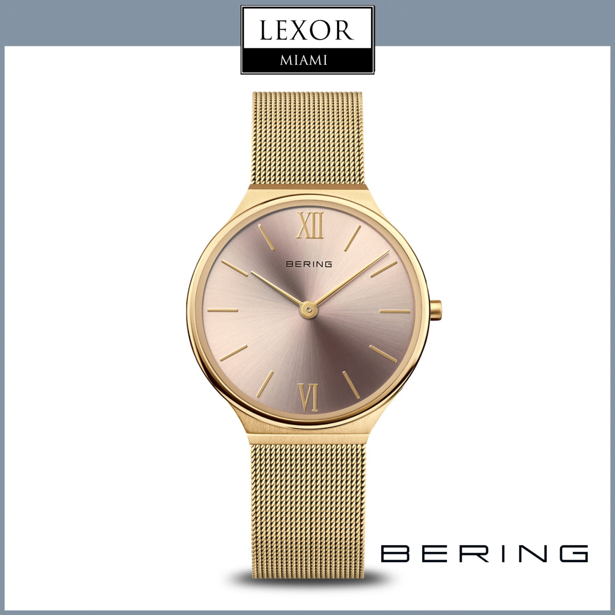 Bering Watches Ultra Slim polished/brushed gold 18434-336 Women – Lexor ...