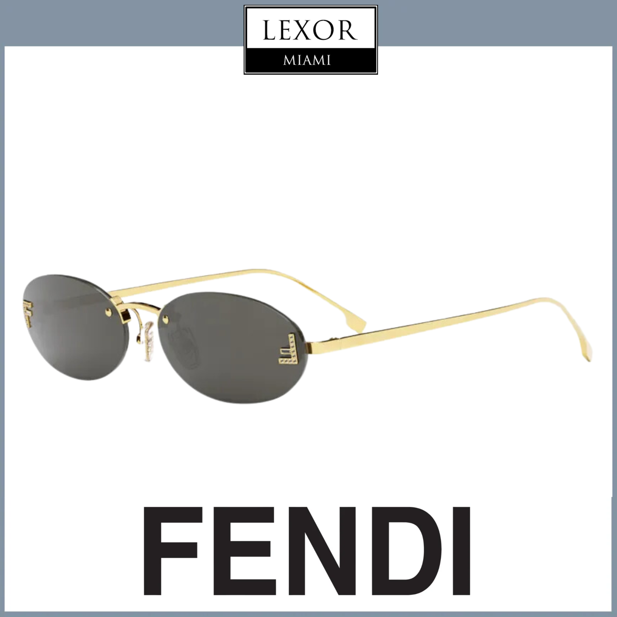 Fendi FE4075US 54 30A Woman Metal Sunglasses – Lexor Miami