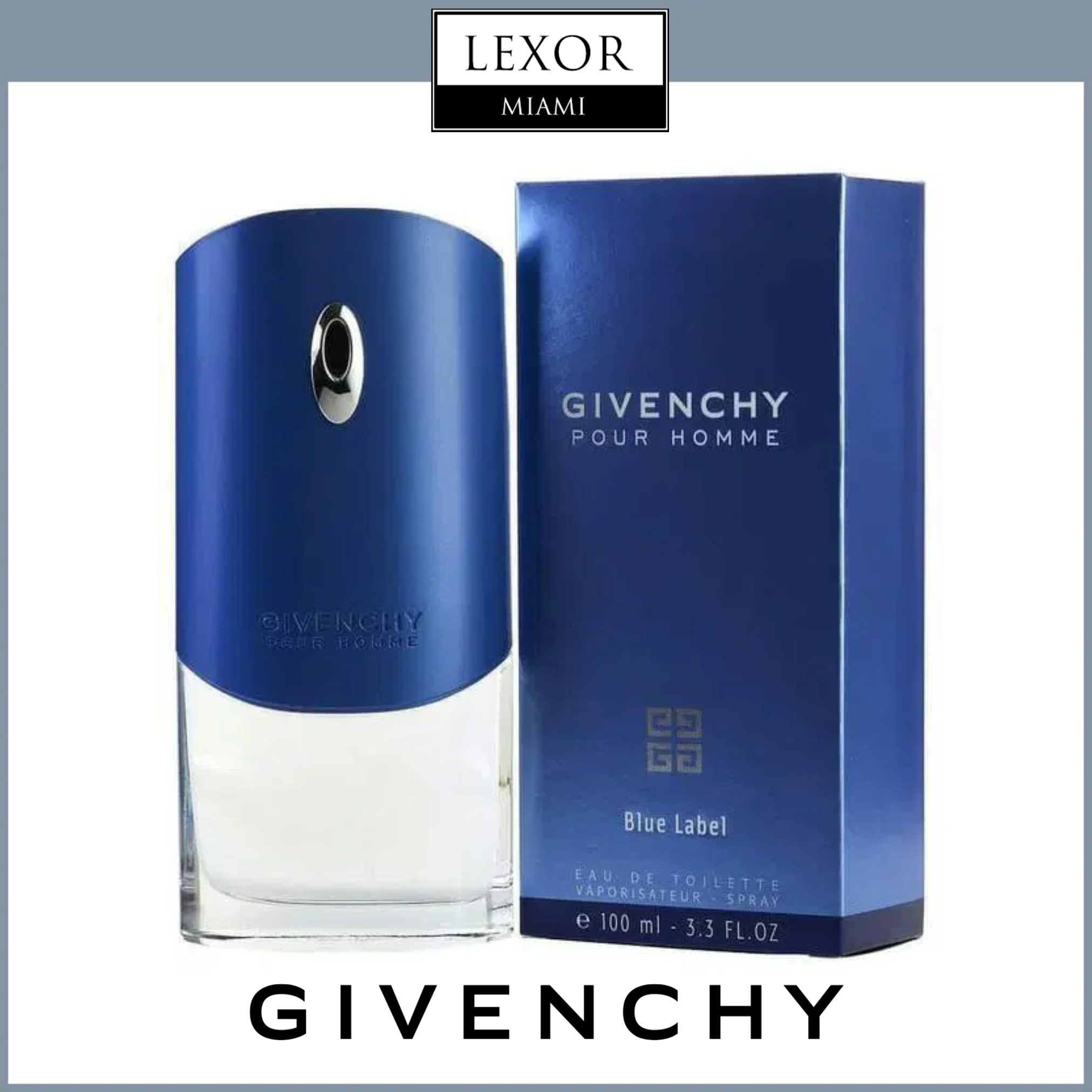 Givenchy Pour Homme Blue Label 3.3 EDT Sp Men – Lexor Miami