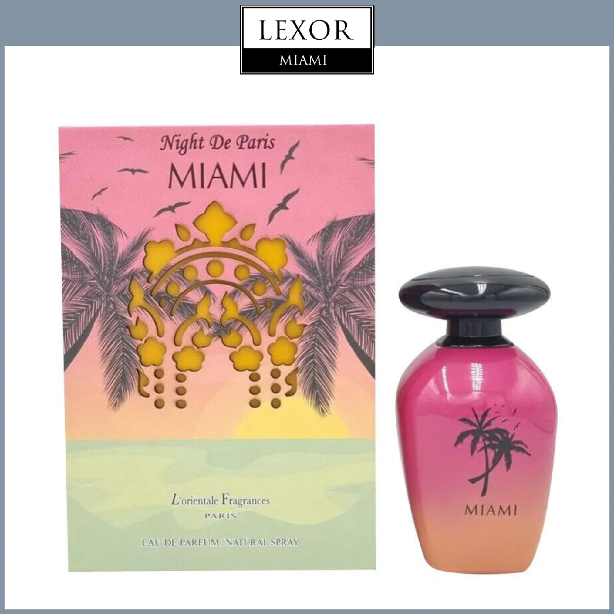 L'orientale fragrances NIGHT DE PARIS MIAMI 3.4 EDP Unisex Perfumes ...
