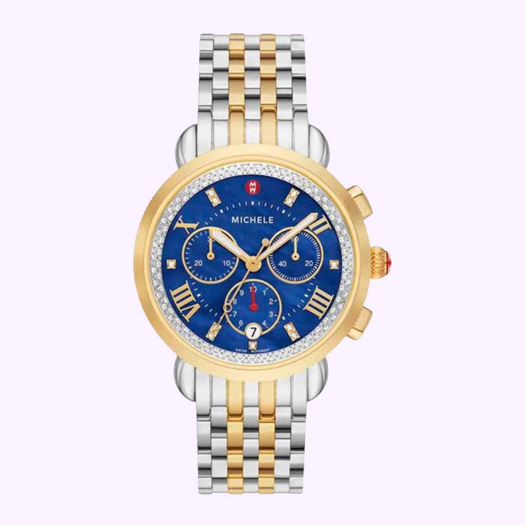 Michele MWW01C000144 Sport Sail Two-Tone Diamond Stainless Steel Watch ...