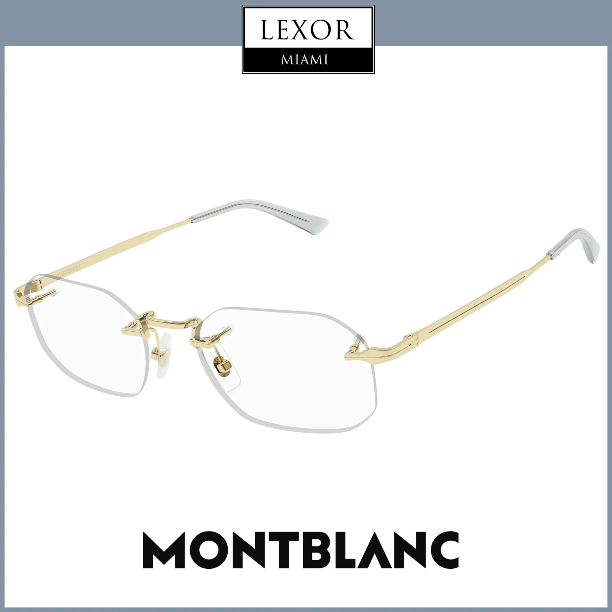 Montblanc MB0307O 001 54 Metal Injection Man Optical Frame – Lexor Miami