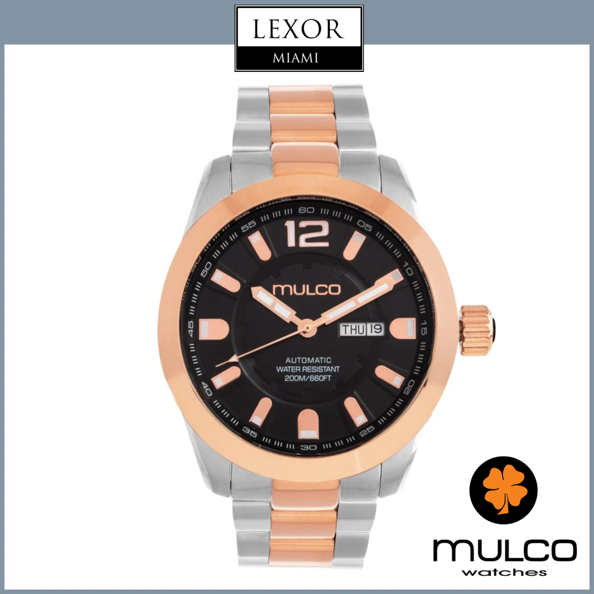 Mulco MW3 18199 023 Automatic Jewel 2 Tone Steel Strap Unisex Watches ...
