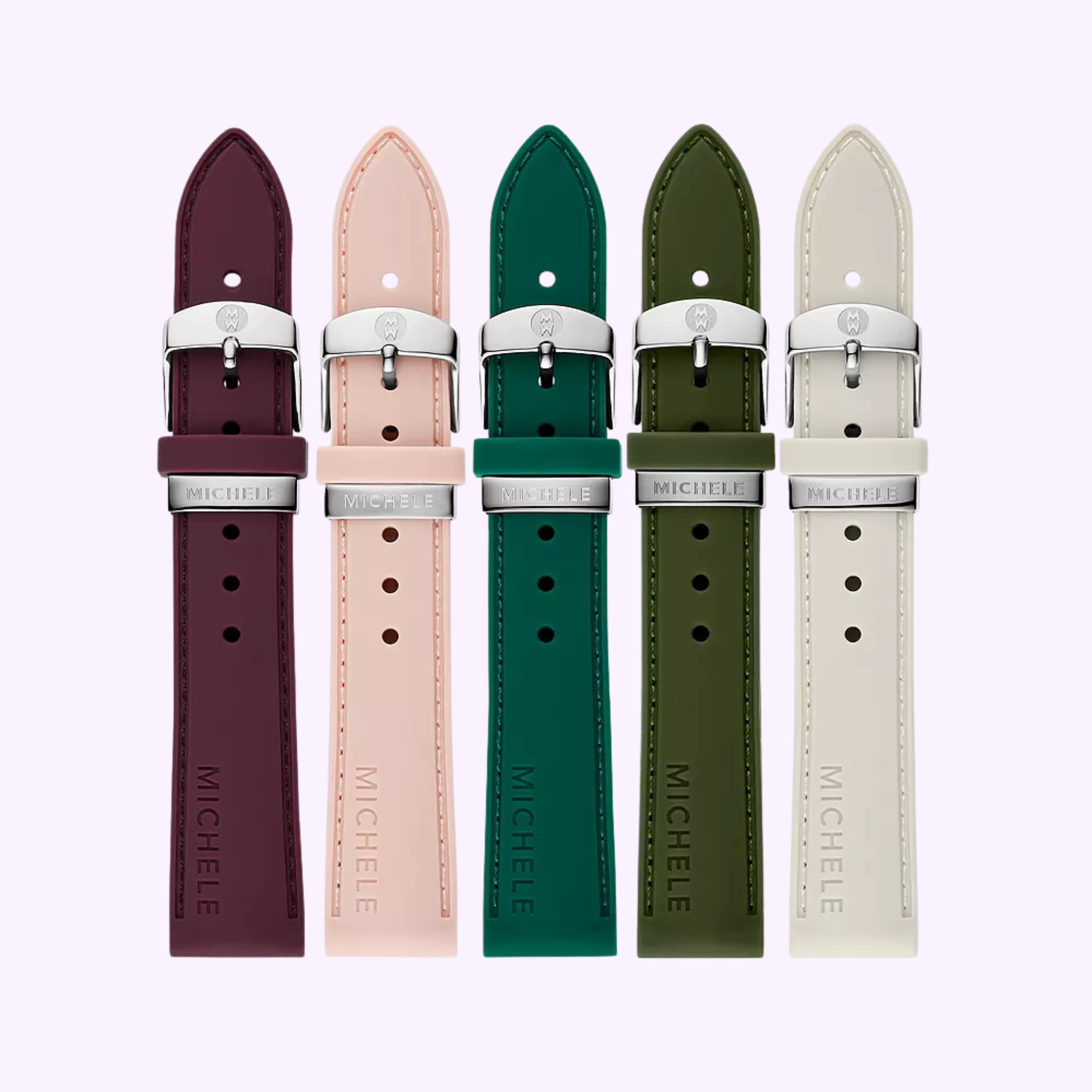 Michele Luxe Garden Silicone Interchangeable Strap Set 18mm MS18S06SET ...