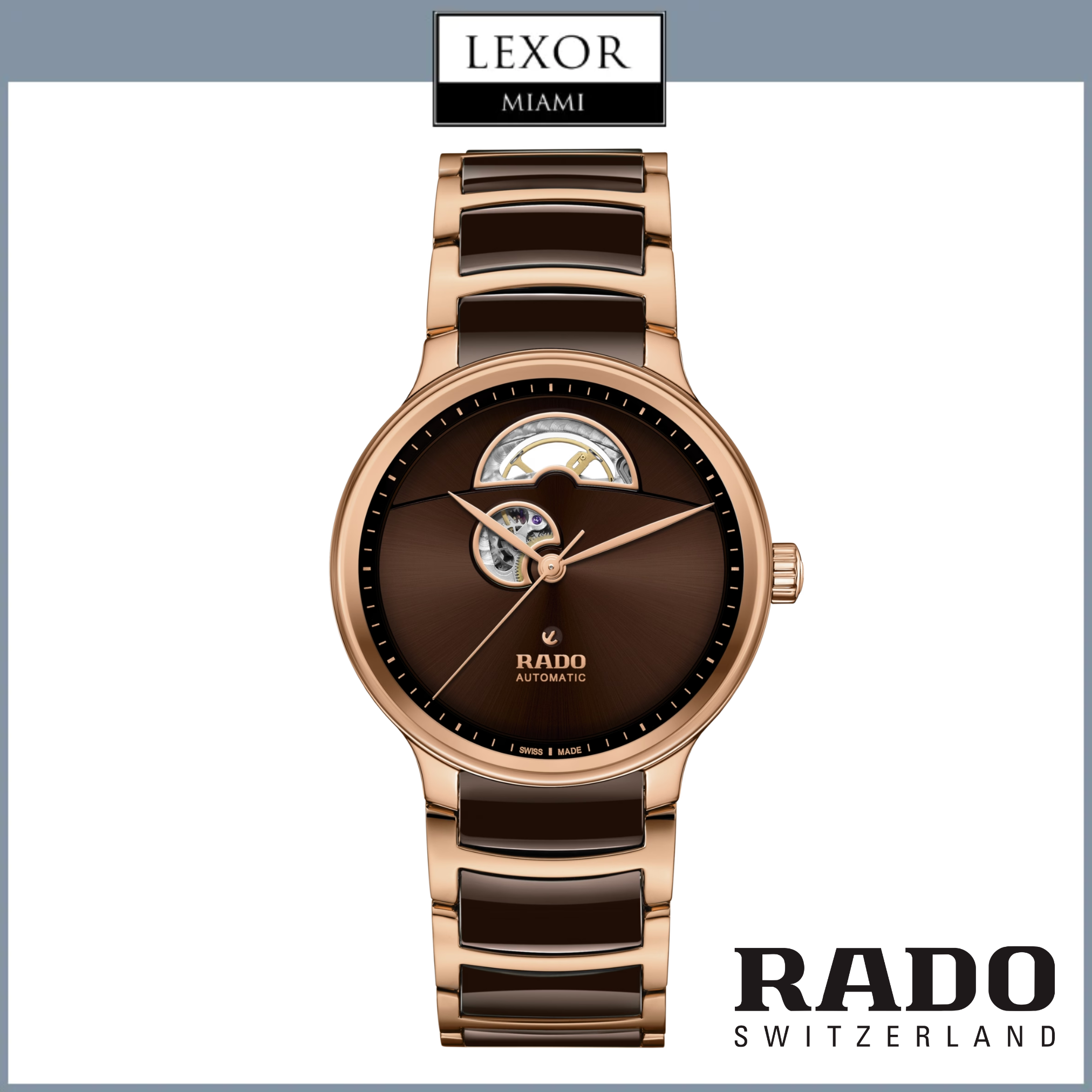 Rado Watches R30013302 Centrix Automatic Open Heart UPC: 7612819064123 ...
