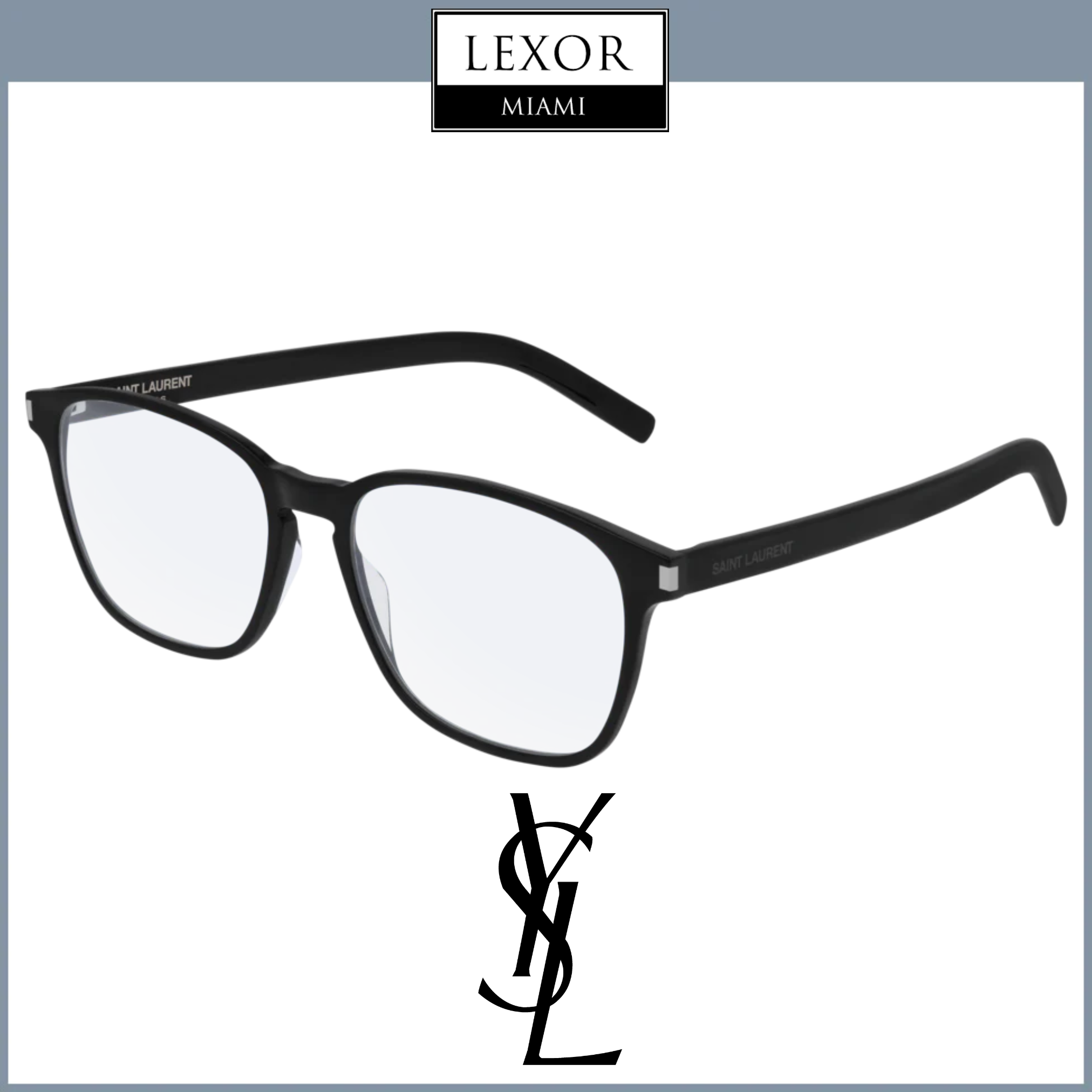 Saint Laurent SL 186 Slim 001 53 Unisex Optical Frame – Lexor Miami
