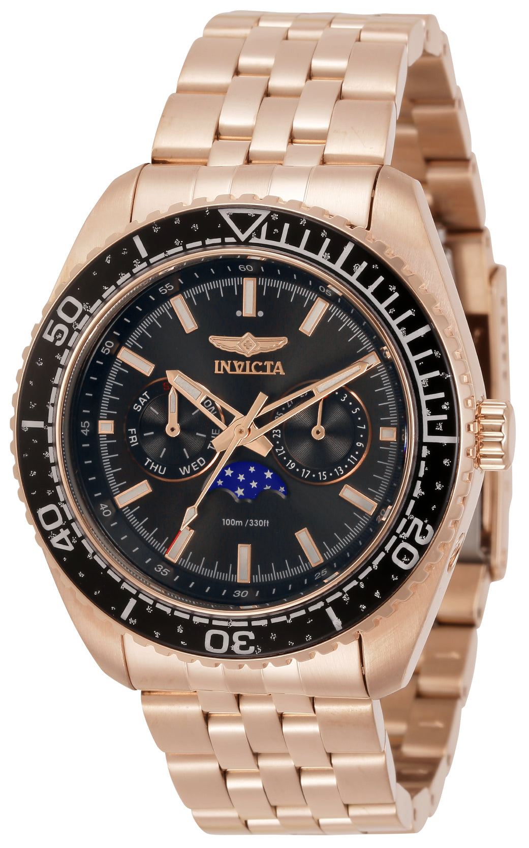 Invicta 33564 Pro Diver Rose Gold Stainless Steel Strap Men Watches ...