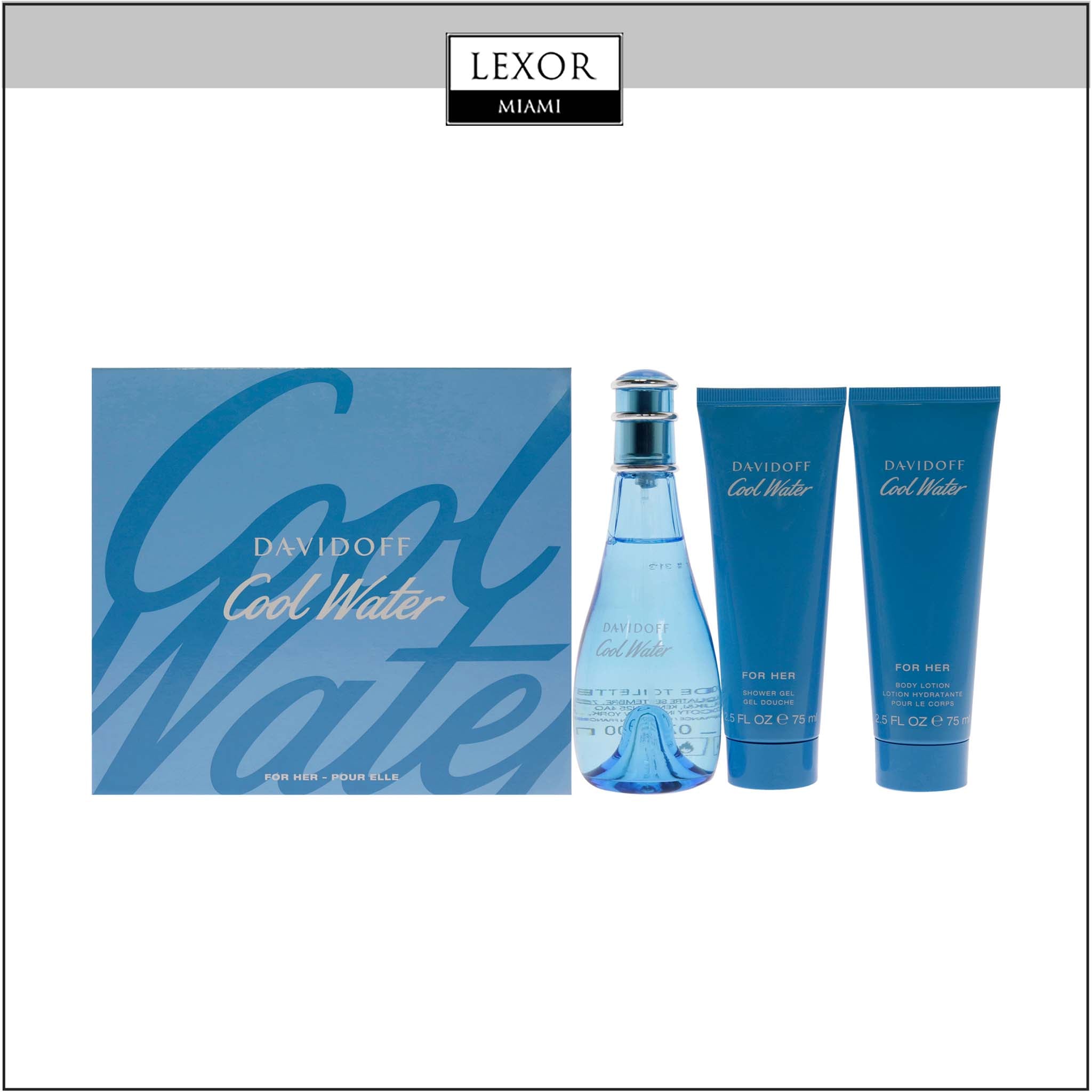 David Cool Water 3PC Women Set Men – Lexor Miami